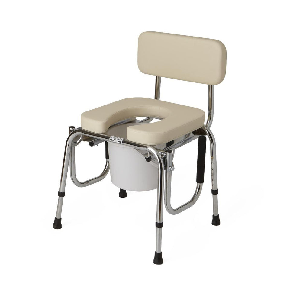 Medline Padded Drop Arm Bedside Commode