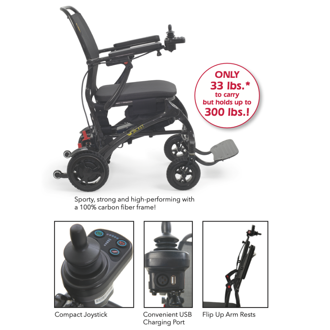 Golden Tech Cricket Foldable Power Wheelchair