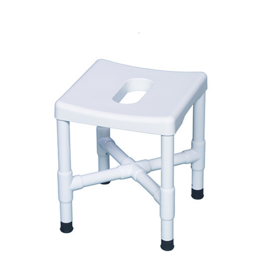 IPU Bariatric PVC Shower Chair Bath Bench -White with 500 lb Capacity