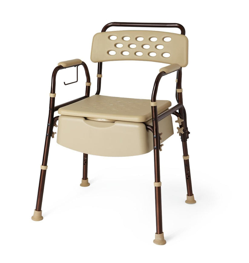 Medline Bedside Commode with Microban Antimicrobial Ptotection – Senior.com