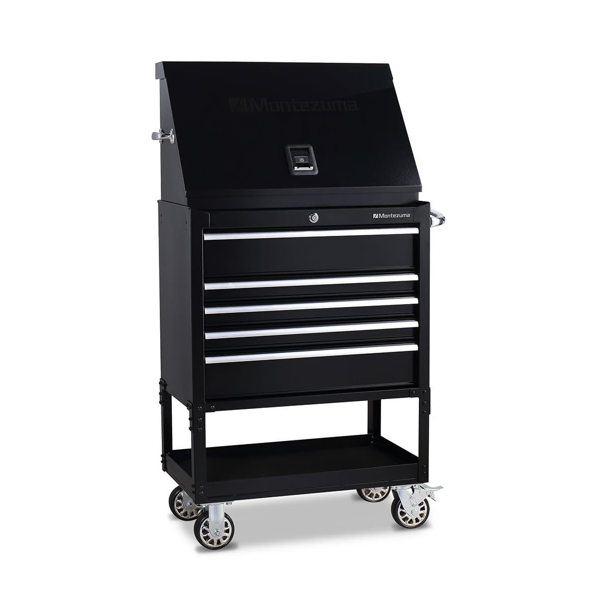 Montezuma Tool Box Rolling 30 Inch Utility Cart with 5 Drawers