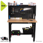Montezuma Adjustable Work Bench with Pegboard - Senior.com