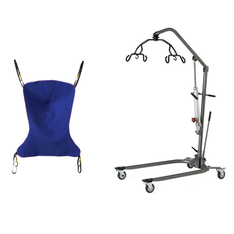 Medline Manual Hydraulic Patient Lift w/ 6 Point Cradle, In Stock ...