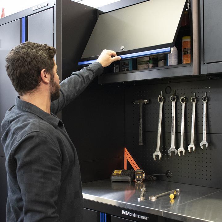 Montezuma 1 Door Wall Cabinet - Black Texture - 30.5" x 12"