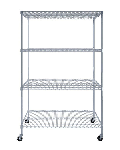 SafeRacks 5-Tier Wire Shelving Storage Racks on Wheels 18” x 48” x 72”