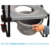 Nova Medical Drop-Arm Chair Commode w/ Wheels, In Stock