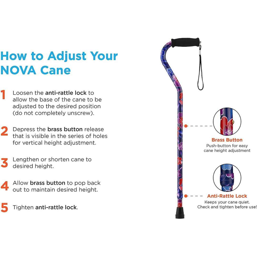 Nova Medical Extra Tall Heavy Duty Offset Cane, Available Here