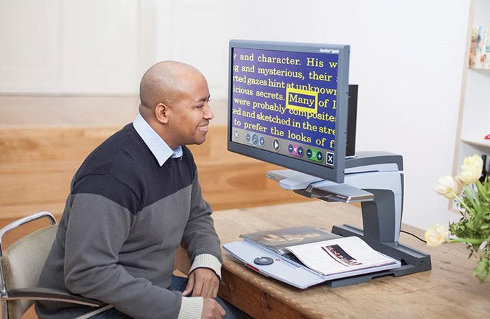 Optelec ClearView+ 24" HD Monitor w/ Text-to-Speech, In Stock – Senior.com