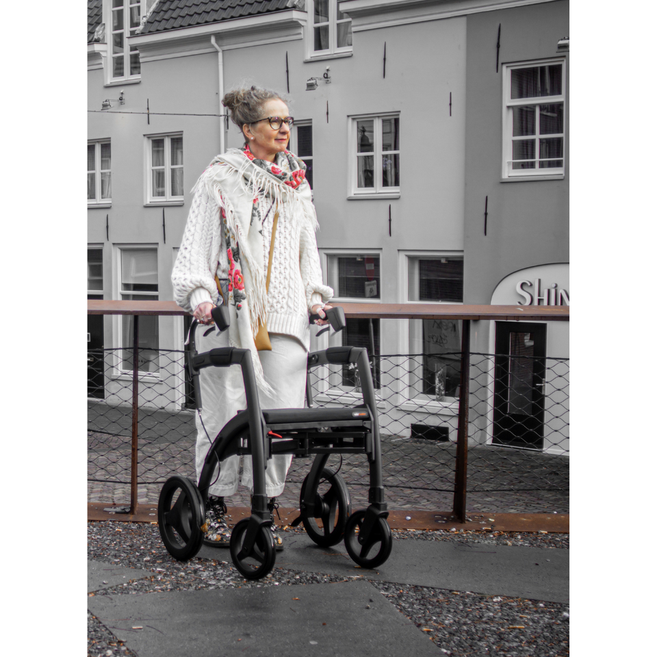 Rollz Motion Rhythm 2-In-1 Hybrid Chair - Parkinson's Rollator with Ad