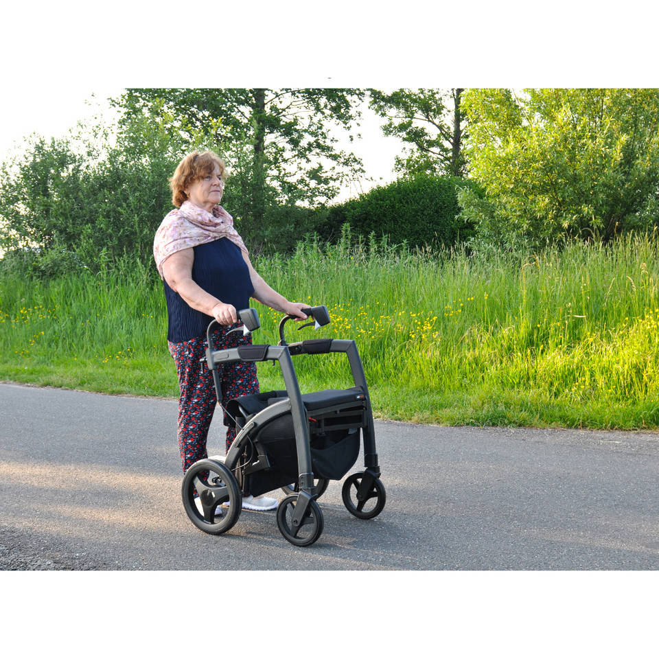 Rollz Motion Rhythm 2-In-1 Hybrid Chair - Parkinson's Rollator with Ad