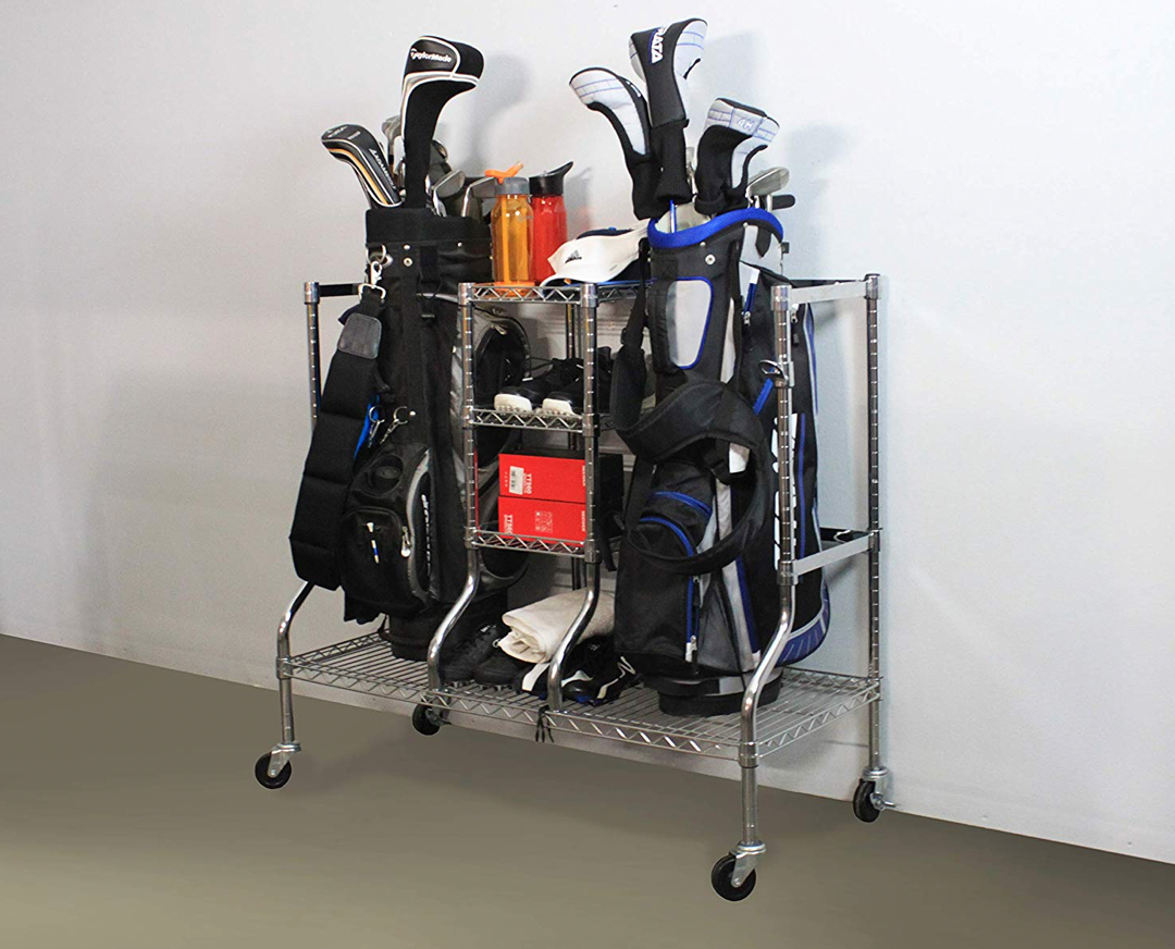 SafeRacks Golf Equipment Organizer & Rolling Storage Rack
