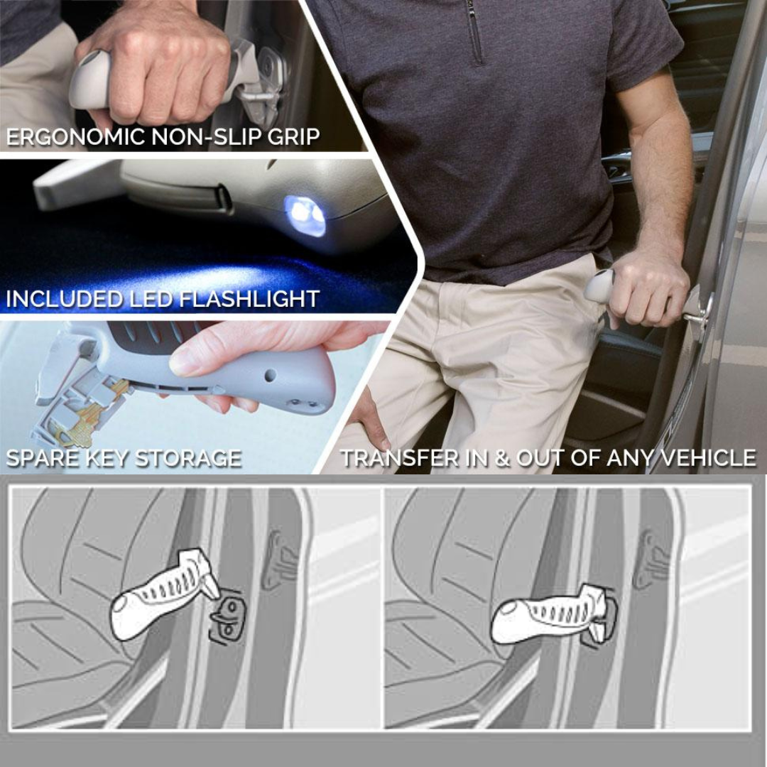 Signature Life Assurance Car Handle with LED Flashlight & Key Storage ...