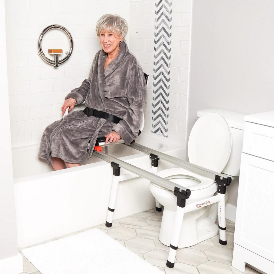 ShowerGlyde SG2 Sliding Transfer Bench - Fits Over Toilet