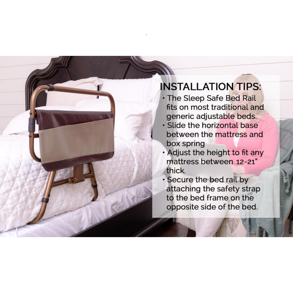 Signature Life Bed Safety Rail - Adjustable Length, In Stock