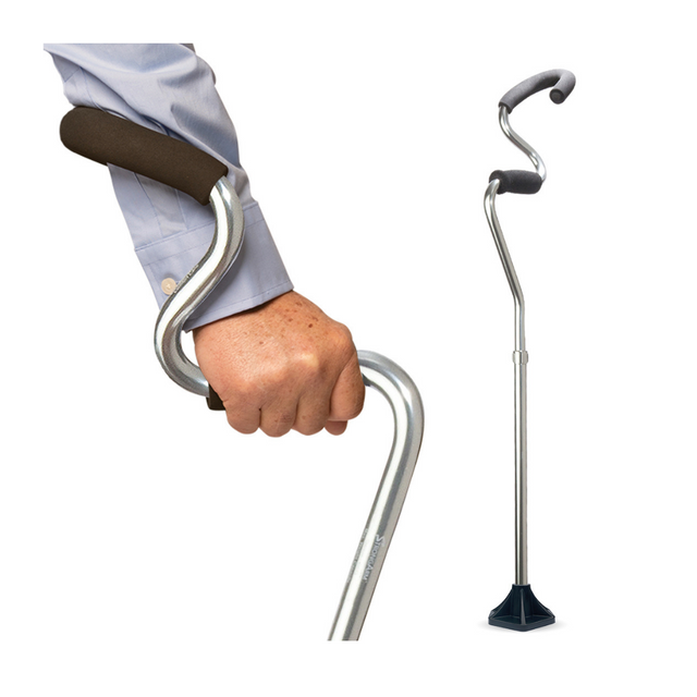 StrongArm Walking Cane - Self Standing Base and Forearm Support