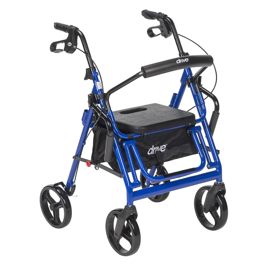 Drive Medical Duet Hybrid Transport Chair Rolling Walker - 795 Series