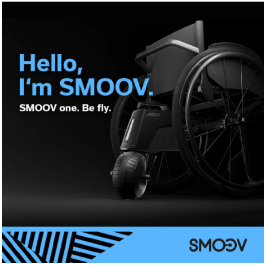 SMOOV One Rear Mounted Power Assist Attachment for Manual Wheelchairs