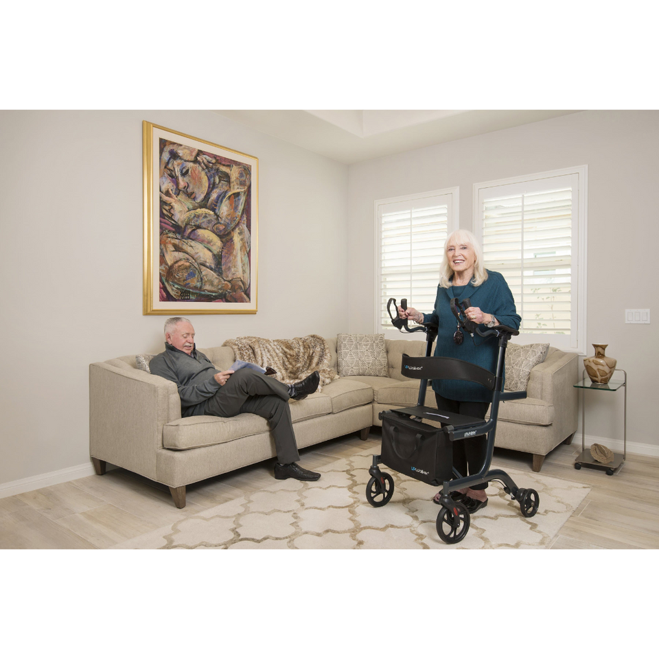 UpWalker Lite Folding Rolling Upright Mobility Walker - Weighs 15.5 lb