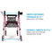 Medline Posh Pink Premium Lightweight Foldable Aluminum Rollator