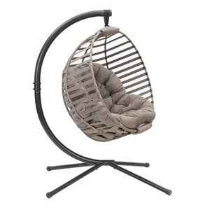 FlowerHouse Ball Hanging Chair with Stand - Indoor/Outdoor - Sand
