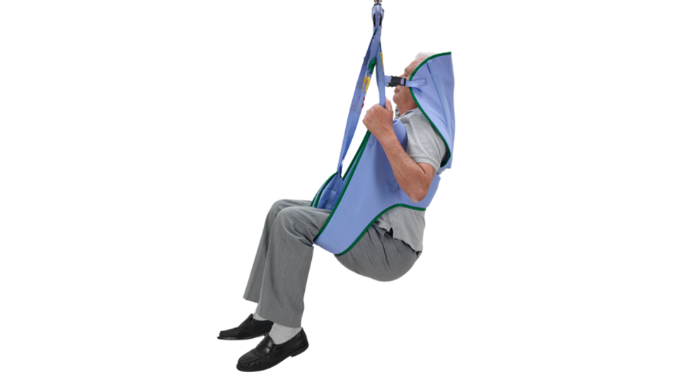 Arjo Patient Lift 4-Point Clip Toileting Sling with Head Support