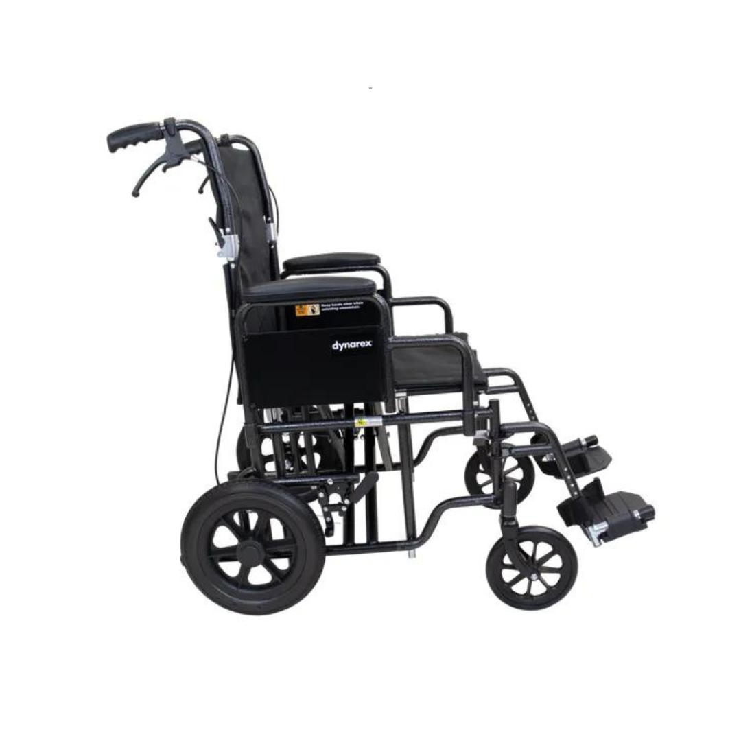 Dynarex DynaRide Folding Bariatric Transport Plus Wheelchair