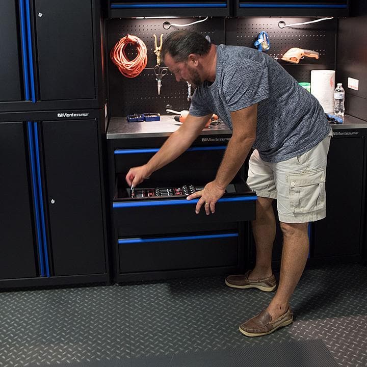 Montezuma 4-Drawer Base Storage Cabinet with Stainless Steel Top