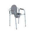 Drive Medical Steel Folding Frame Commode - 350 lbs Weight Capacity